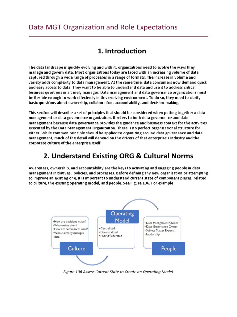 Chapter 16 Data Management Organization and Role Expectations - DONE DONE DONE | Download Free ...