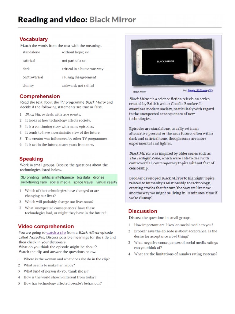 Black Mirror Nosedive | PDF