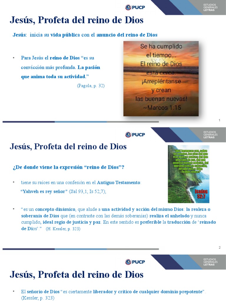 Jesús - Profeta Del Reino de Dios | PDF | Jesús | Reinado y reino de dios