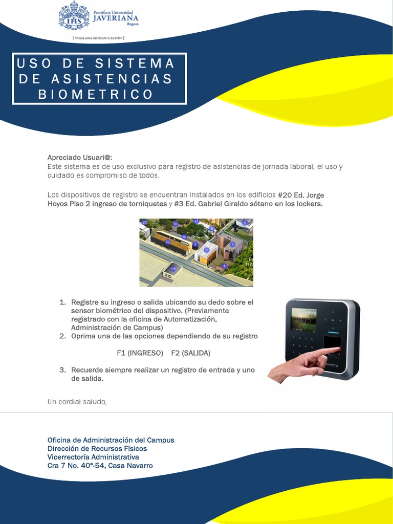 Uso de Registro Biometrico | PDF
