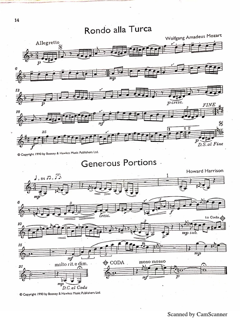 Rondó Allá Turca PDF | PDF