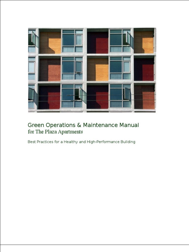 Green Operation & Maintenance Manual | PDF | Air Pollution | Green Building