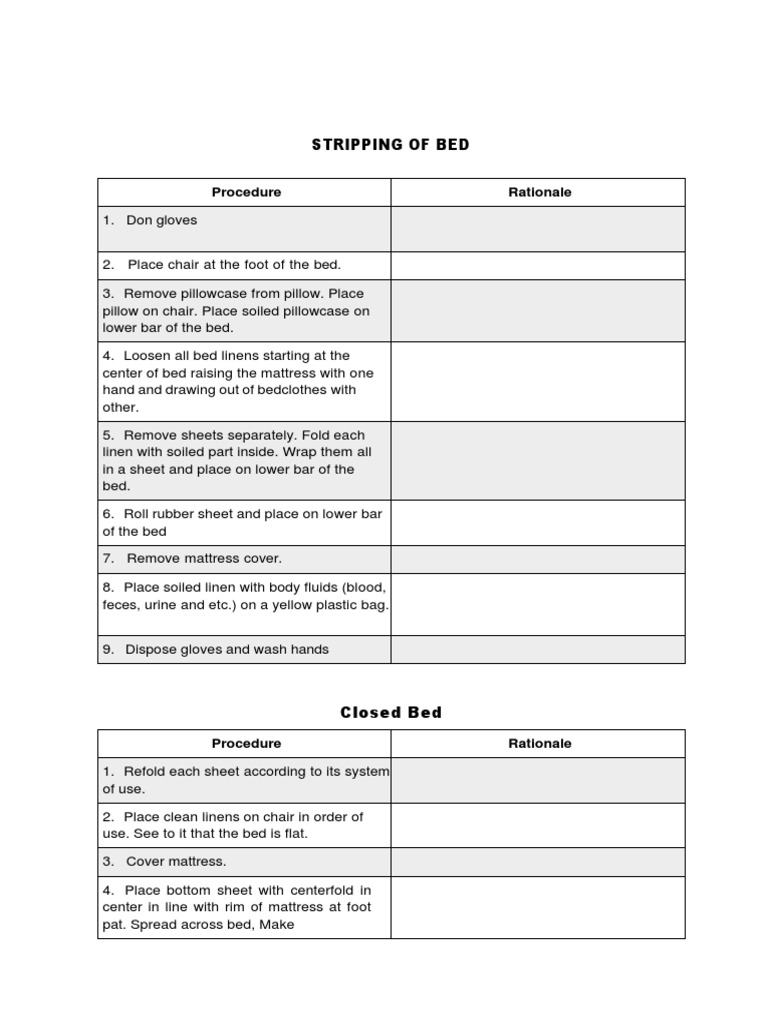 Bed Making Rationale | PDF | Bed | Bedding