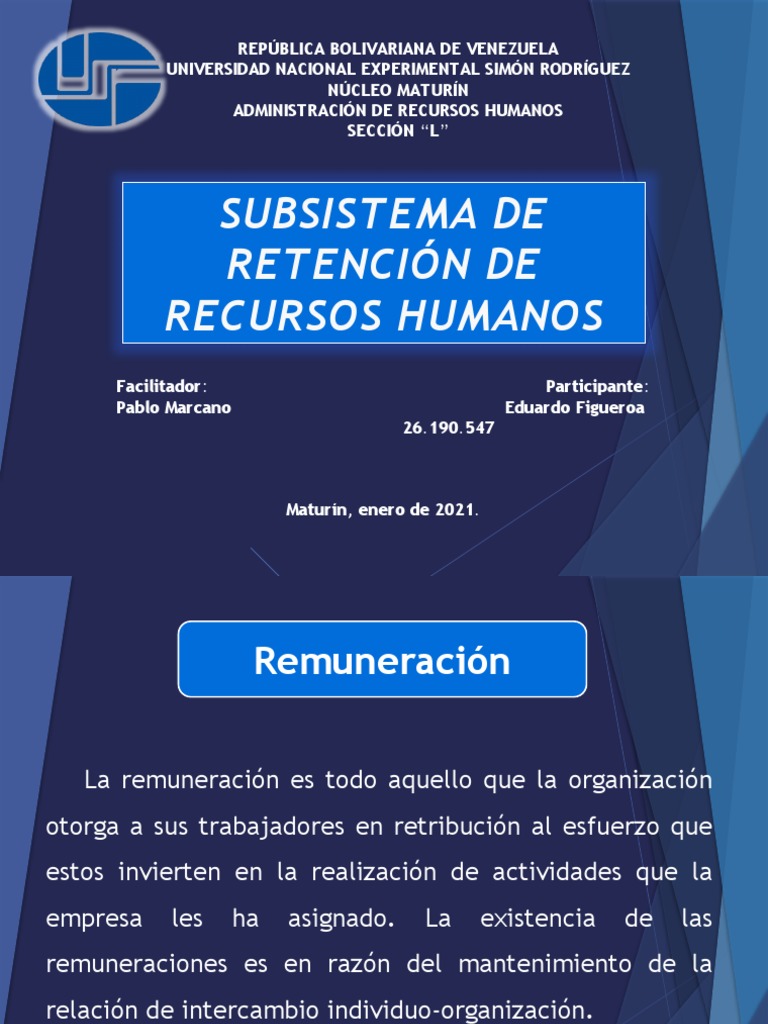 Asignación #4 (Unidad IV. Subsistema de Retención de Recursos Humanos) | PDF | Salario | Gestión ...