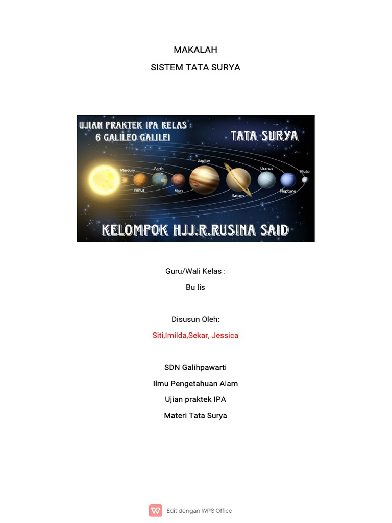 Sistem Tata Surya | PDF
