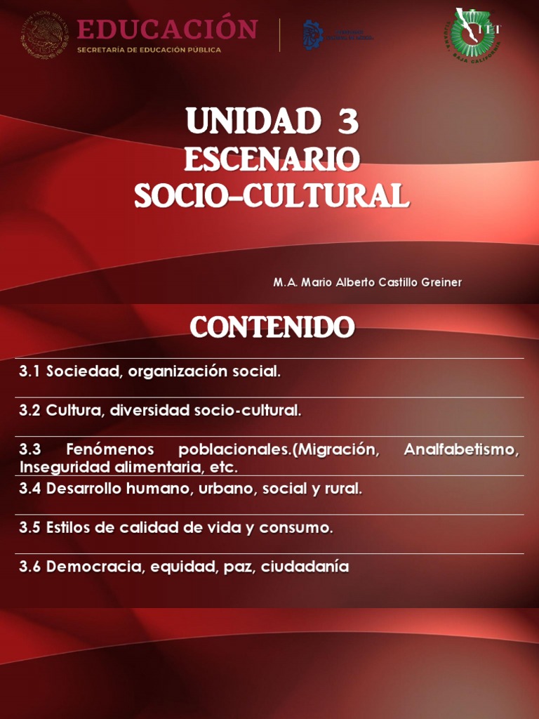 Unidad 3 Escenario sociocultural | PDF | Índice de Desarrollo Humano ...