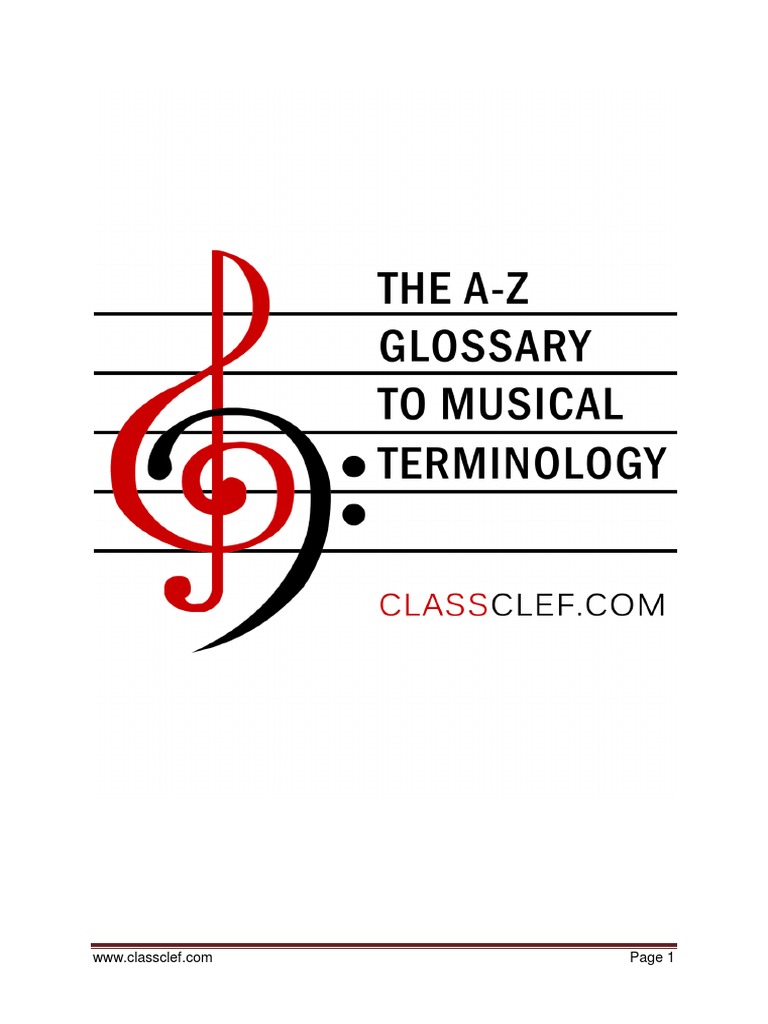 Classclef The A To Z Glossary To Musical Terminology PDF | PDF | String ...