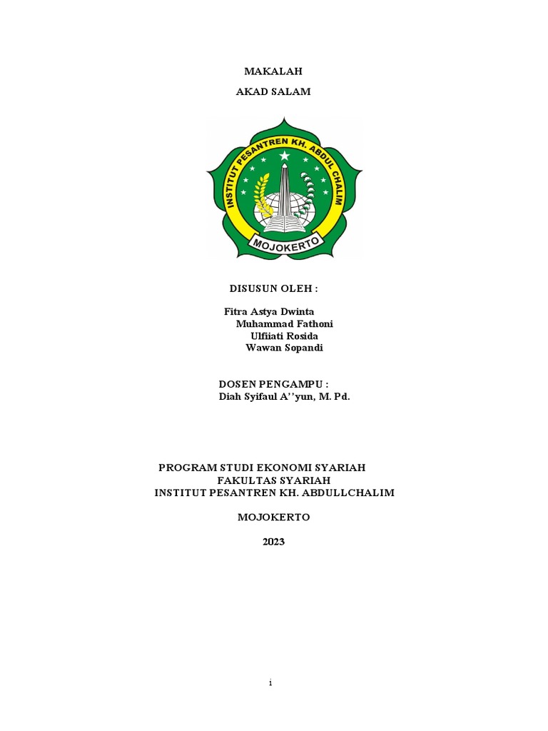 Akad Salam: Definisi dan Jenisnya | PDF