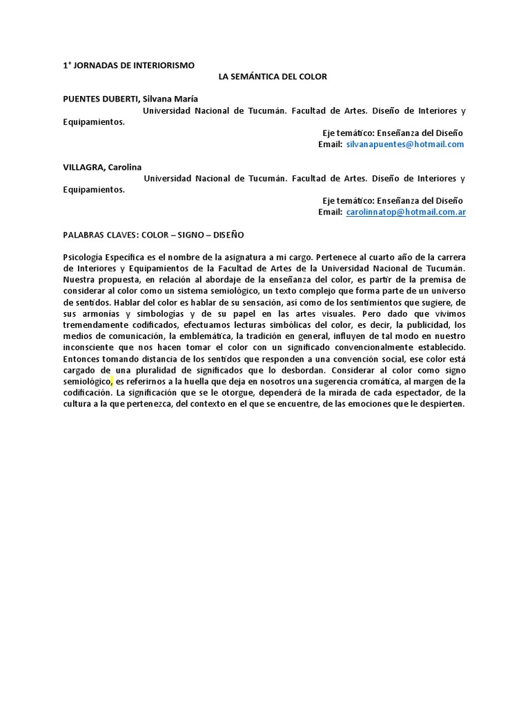 La Semántica Del Color | PDF