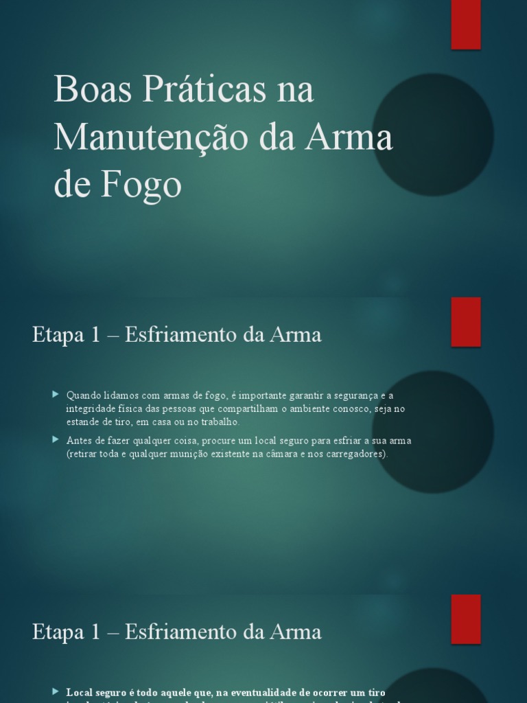 Boas Práticas Na Manutenção Da Arma de Fogo | PDF | Aço | Liga