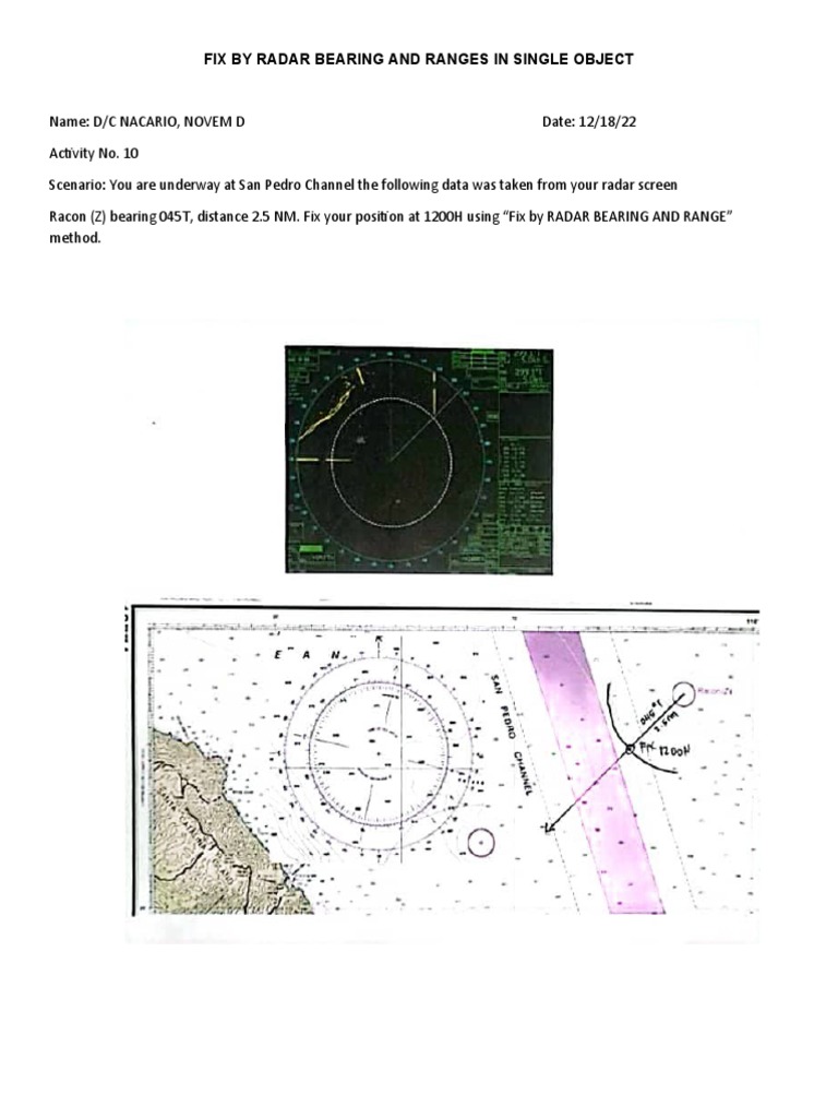 Radar Bearing and Range in Single Object | PDF