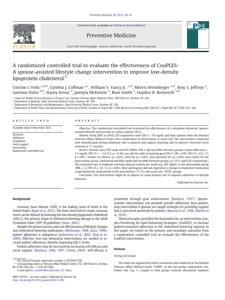 A Randomized Controlled Trial To Evaluate The Effectiveness Of Couples