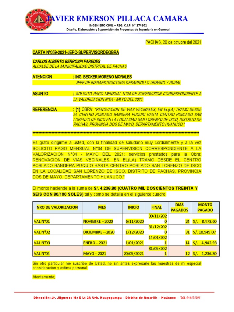 Solicitud de Pagos de Supervisión 2021 | PDF | Gobierno