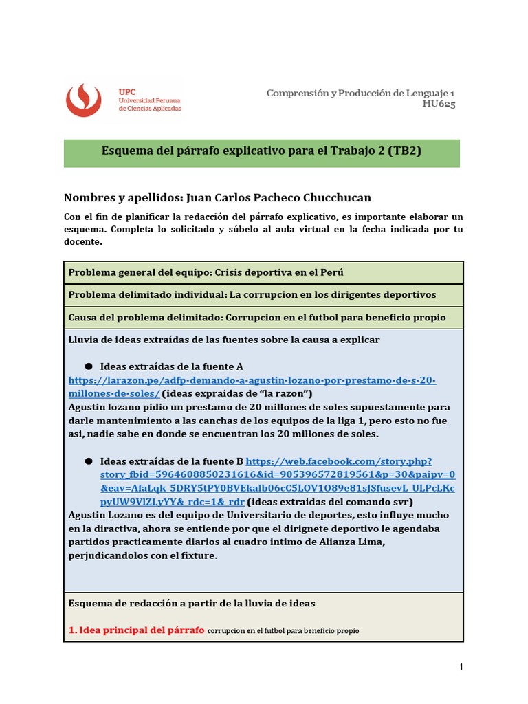 Ficha Esquema Del TB2 (1) PDF | PDF