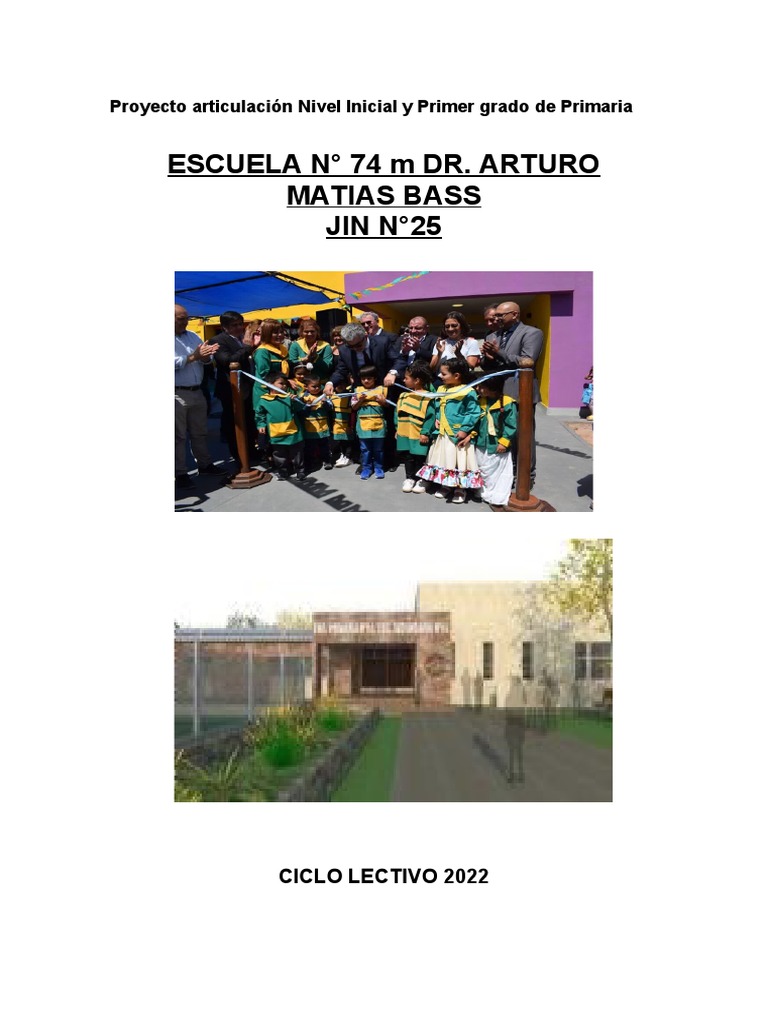 Proyecto Articulación Nivel Inicial y Primer Grado de Primaria 22 | Descargar gratis PDF ...