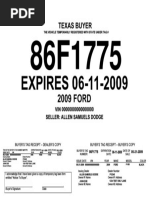 PDF Blank Printable Temporary License Plate Template | PDF | Land ...