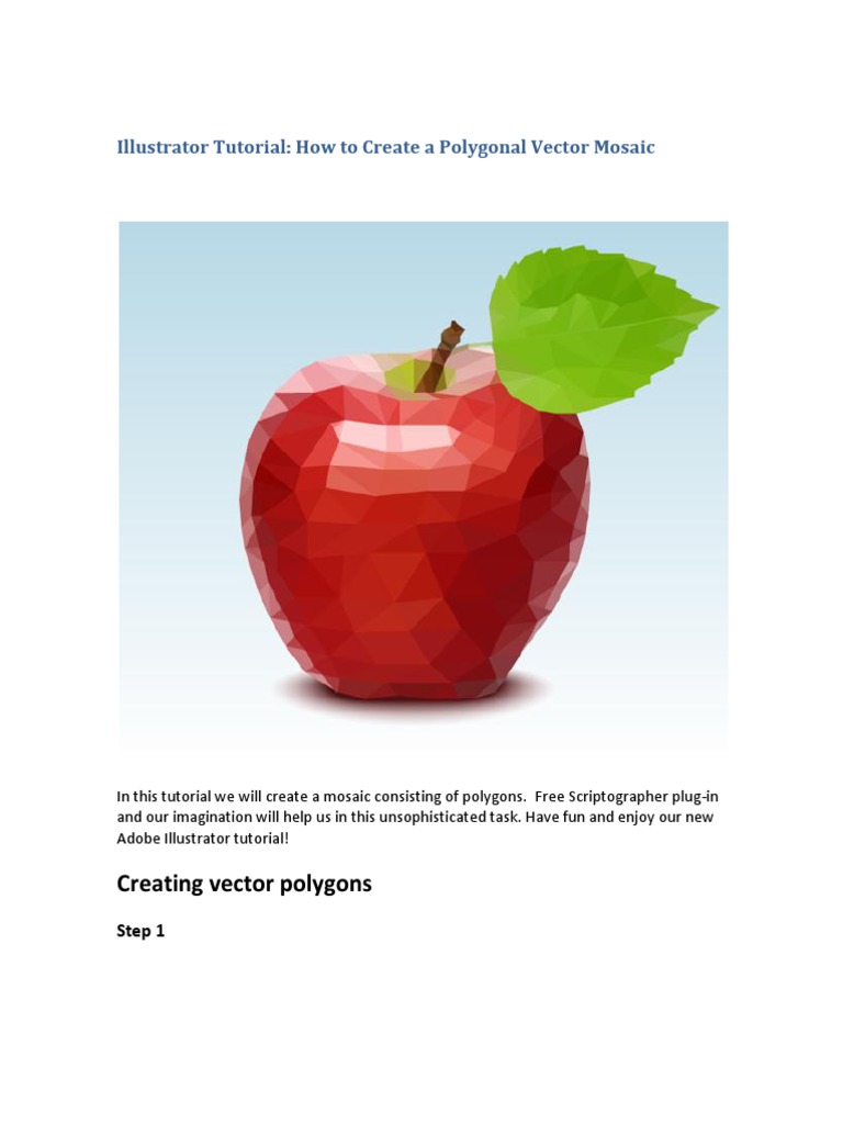 How to Create a Polygonal Vector Mosaic.pdf | PDF | Graphic Design ...