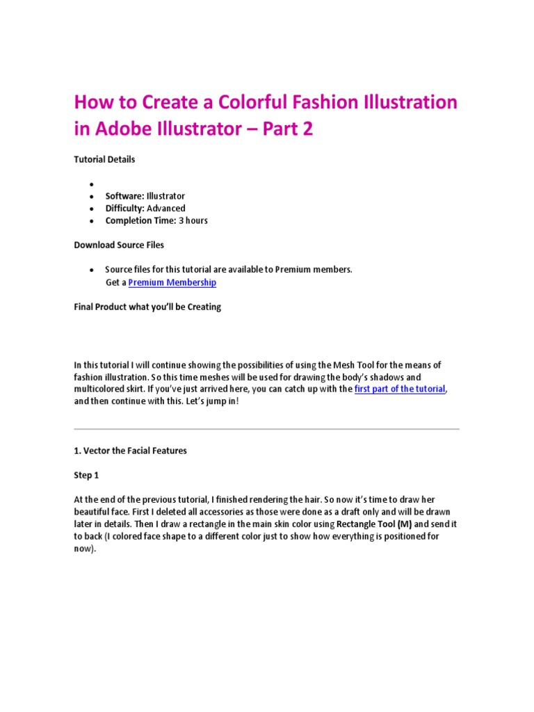 How To Create A Colorful Fashion Illustration in Adobe Illustrator ...