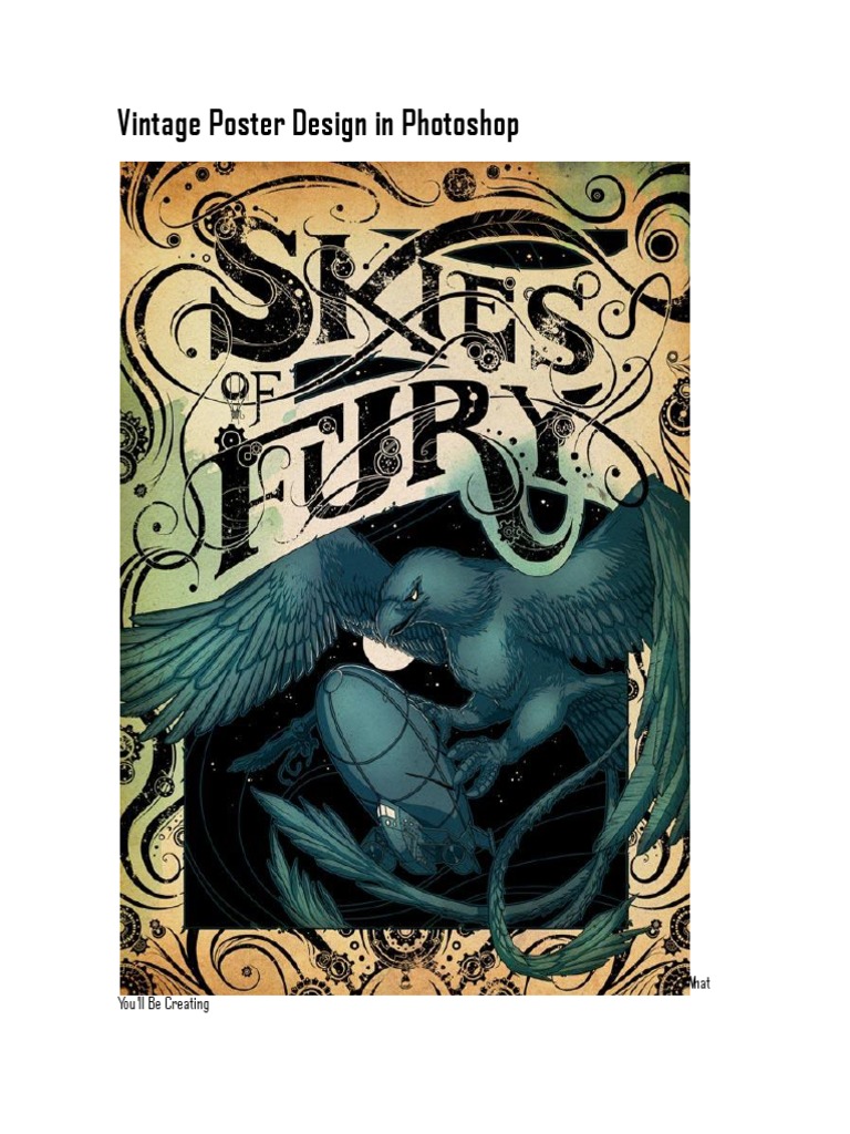 Vintage Poster Design in Photoshop PDF | PDF | Drawing | Graphic Design