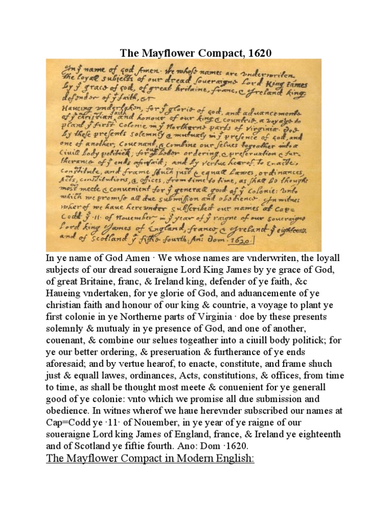 The Mayflower Compact | PDF