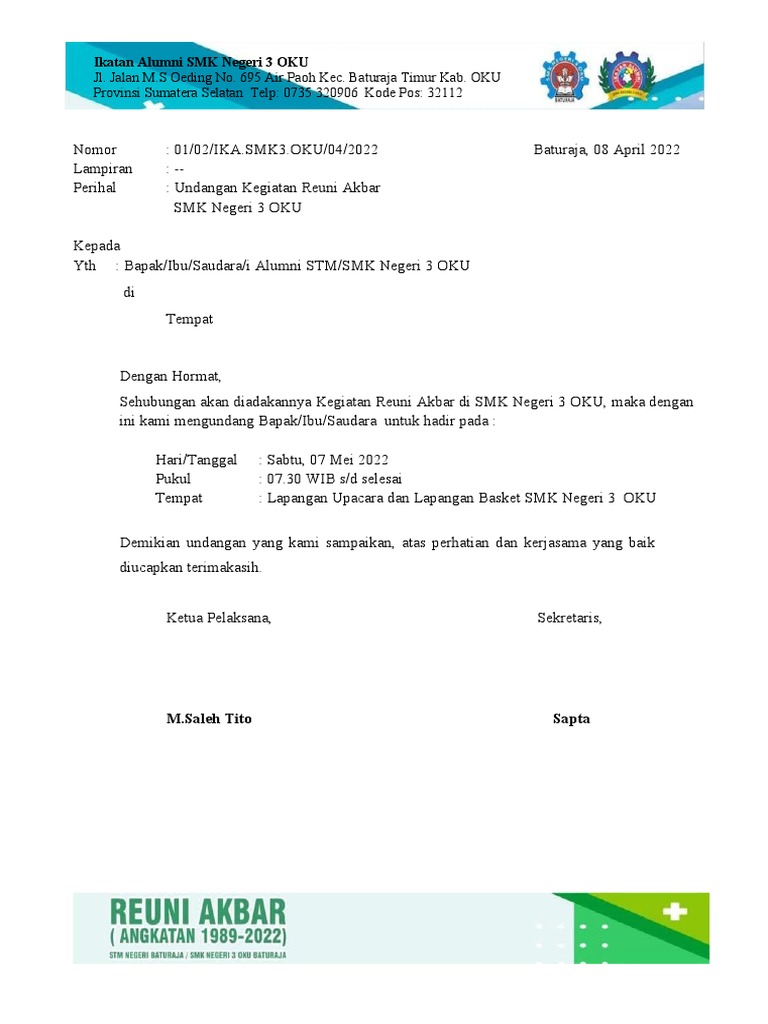 Undangan Reuni Akbar | PDF