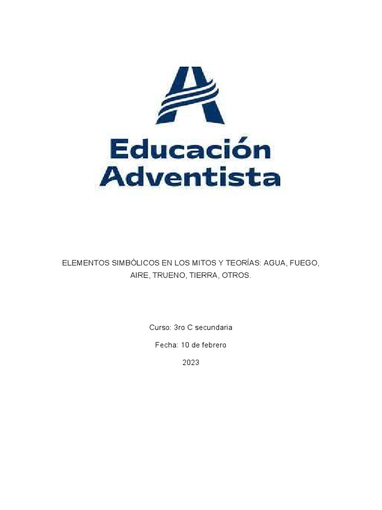 Elementos Simbólicos en Mitos y Culturas | PDF