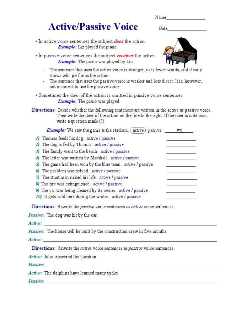 Active vs Passive Voice Guide | PDF