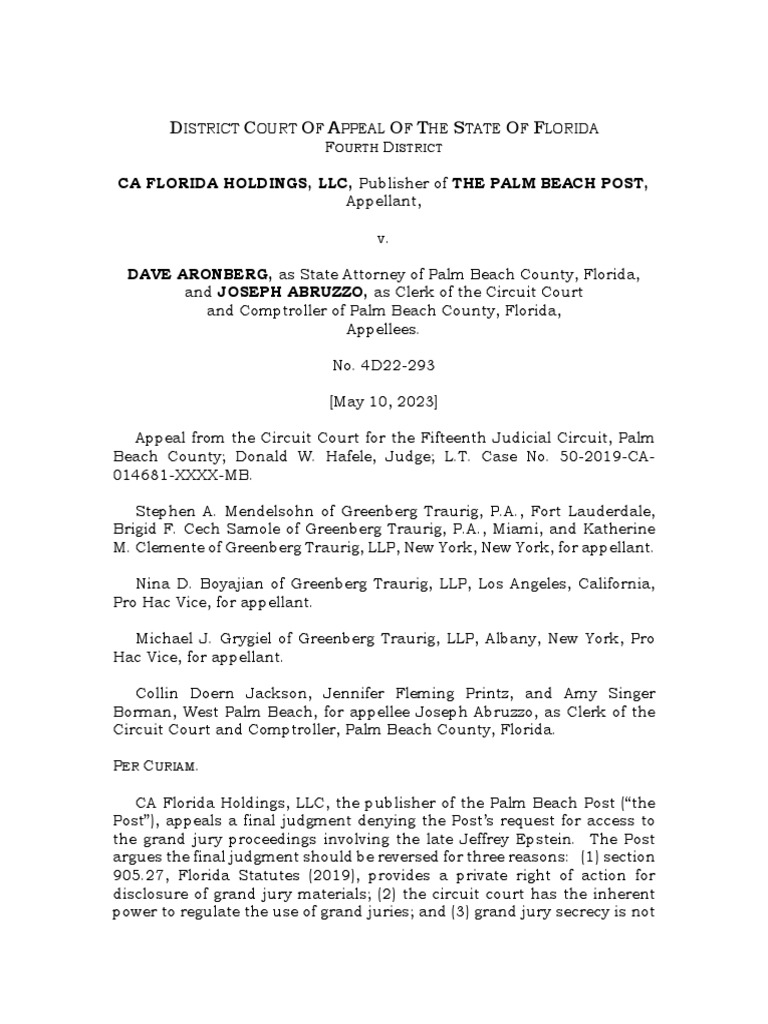 Jeffrey Epstein's Grand Jury Records One Step Closer To Being Released ...