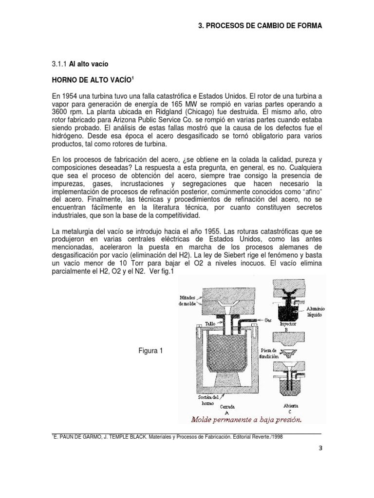 Iii Unidad Procesos de Cambio de Forma | PDF | Fundición (metalurgia ...