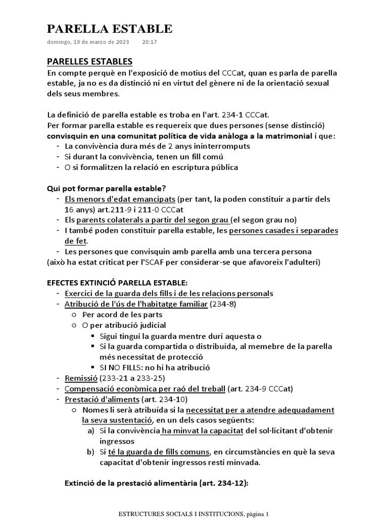 Parella Estable PDF | PDF