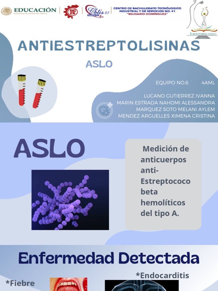 Determinación de anticuerpos antiestreptolisina O mediante pruebas ...