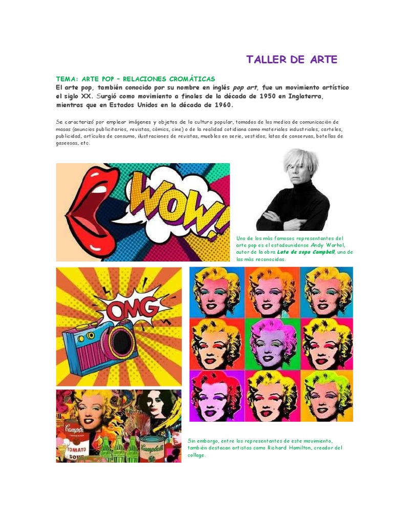 Actividad Pop Art | PDF | Las artes | Estética