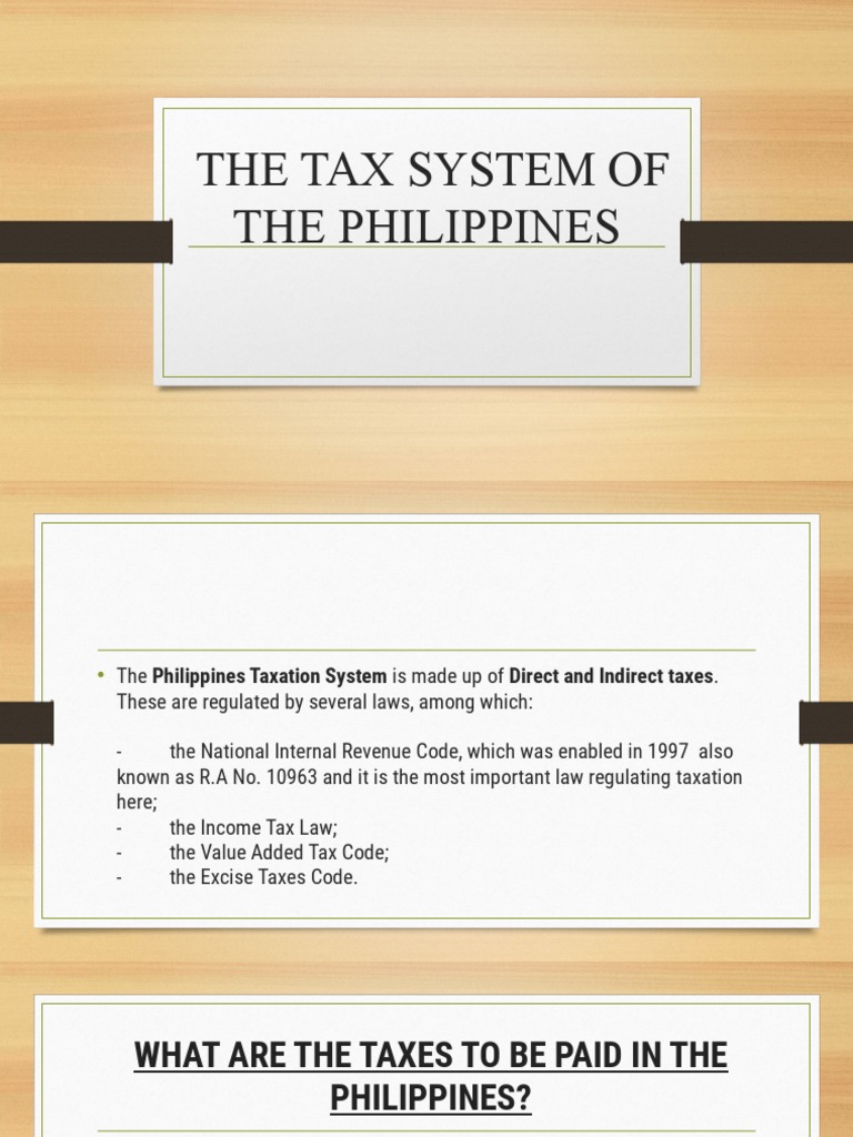 The Philippine's Tax System | PDF | Taxes | Value Added Tax
