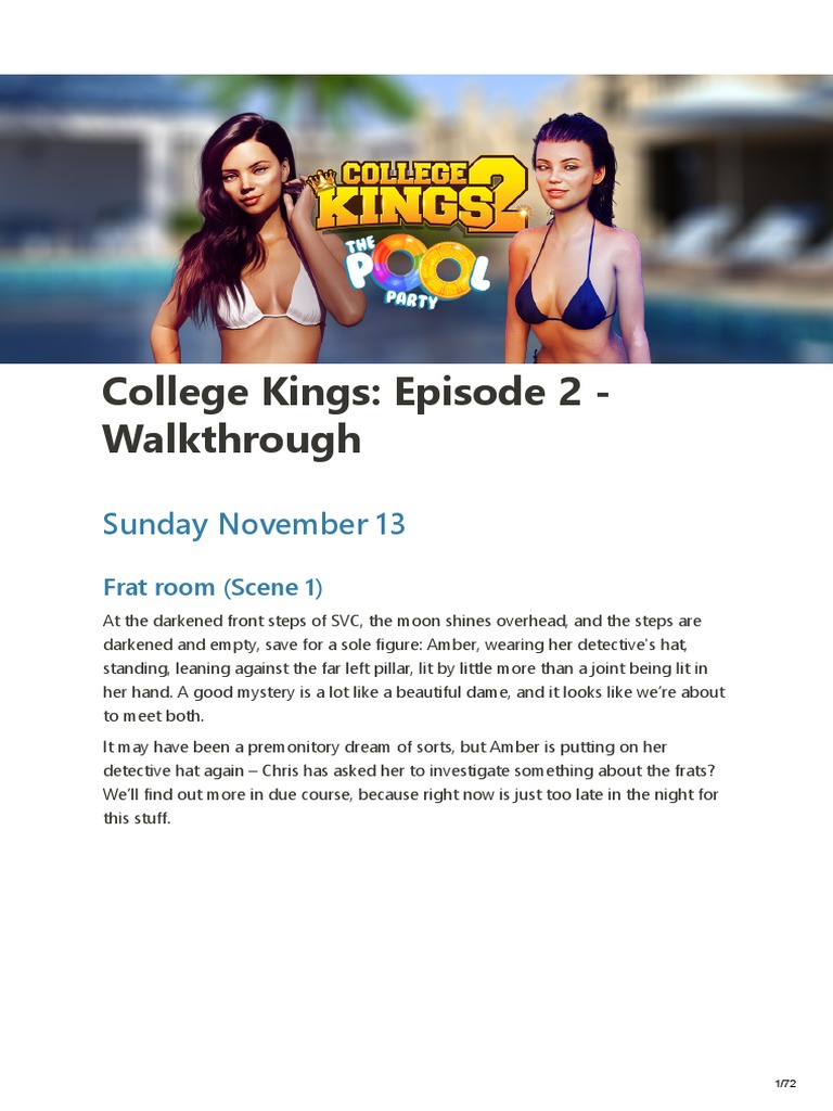 College Kings Episode 2 Walkthrough Pdf