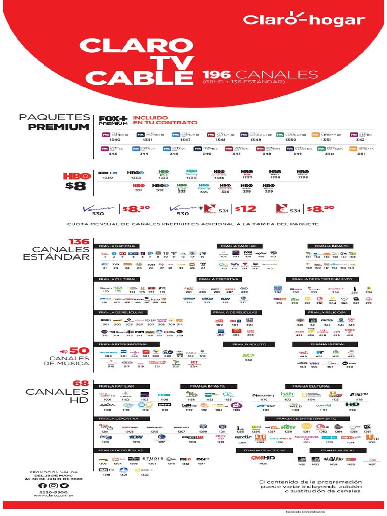Guia Claro Tv Cable Pdf