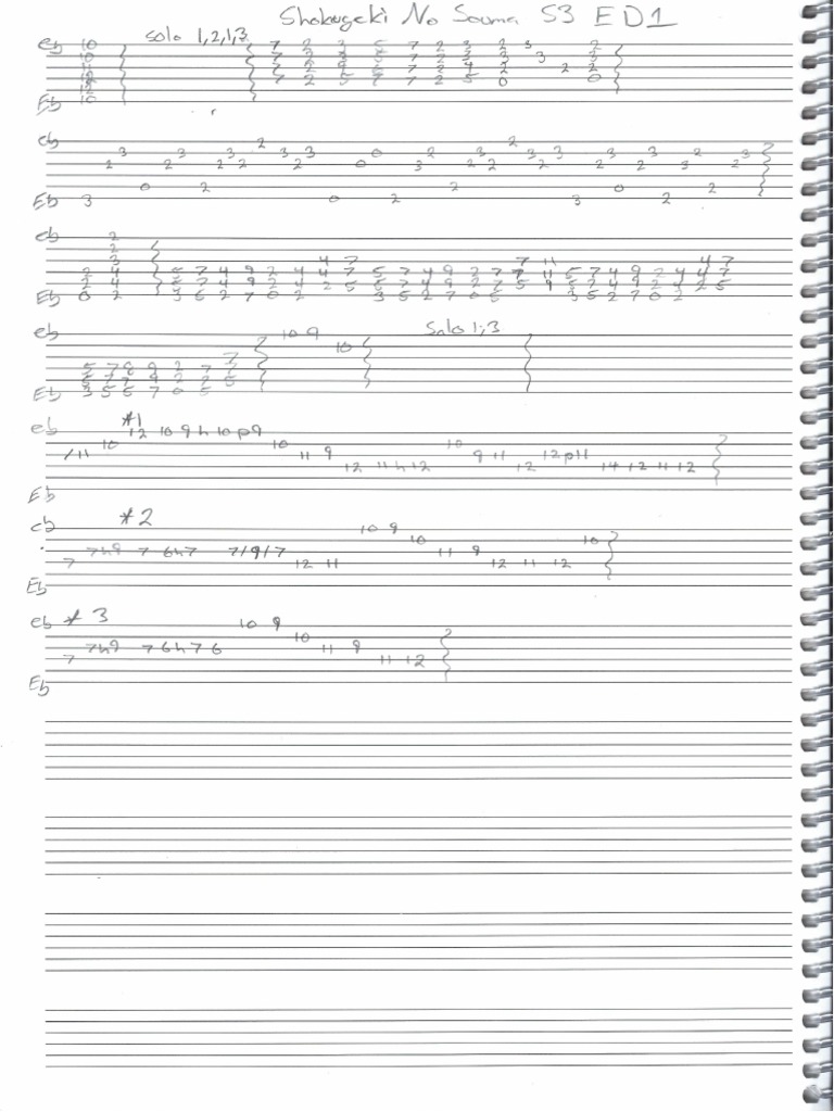 Shokugeki No Souma S3 ED Tabs | PDF