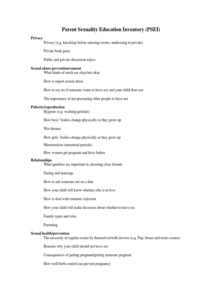 Parent Guide to Sexual Education | PDF | Human Sexuality | Sex Education