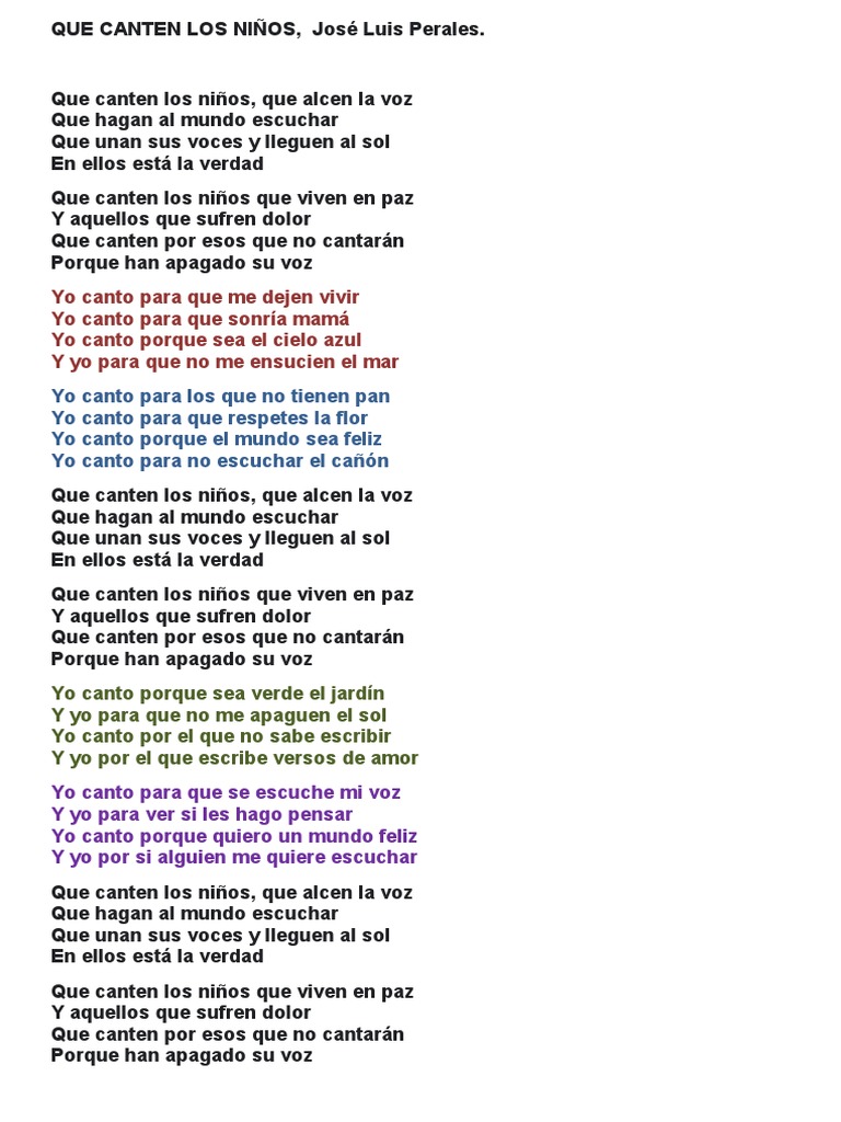 Que Canten Los Niños | PDF