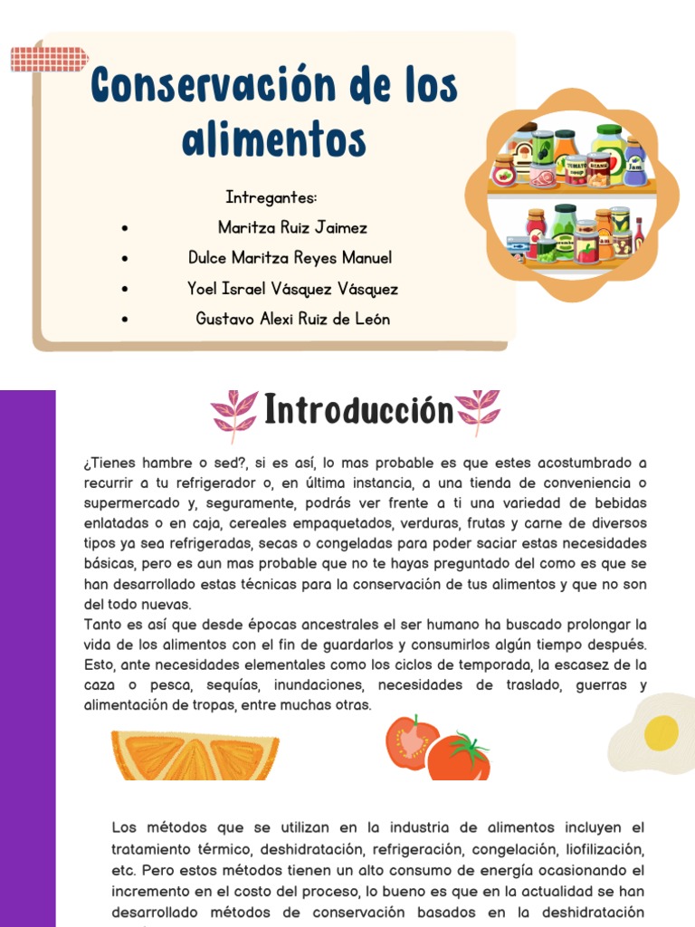 Conservacion de Alimentos | PDF | Conservación de los alimentos | Alimentos