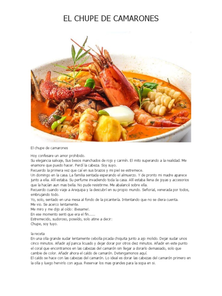 El Chupe de Camarones | PDF | Cocina de las Americas | Alimentos