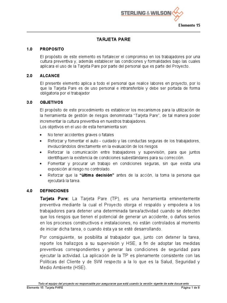 ELEM 15 - Tarjeta Pare | PDF
