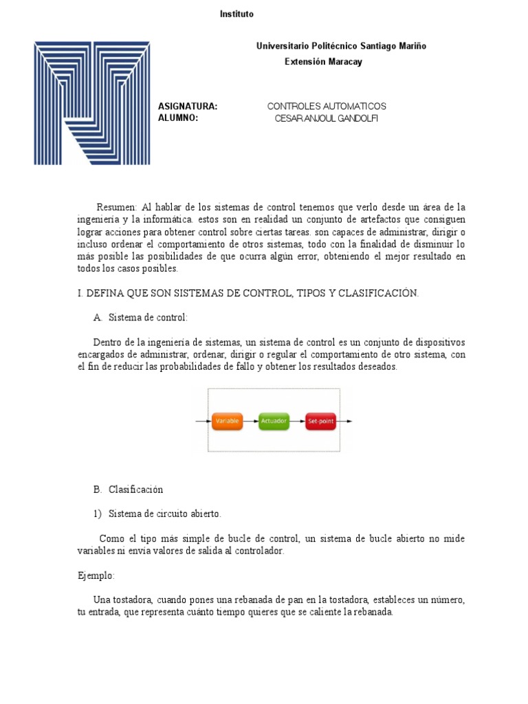 Controles Automaticos 10% | PDF | Sistema de control | Ciencias fisicas