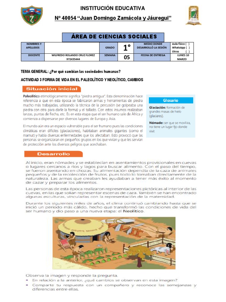 ACTIVIDADES DE APRENDIZAJE 1ro C | PDF