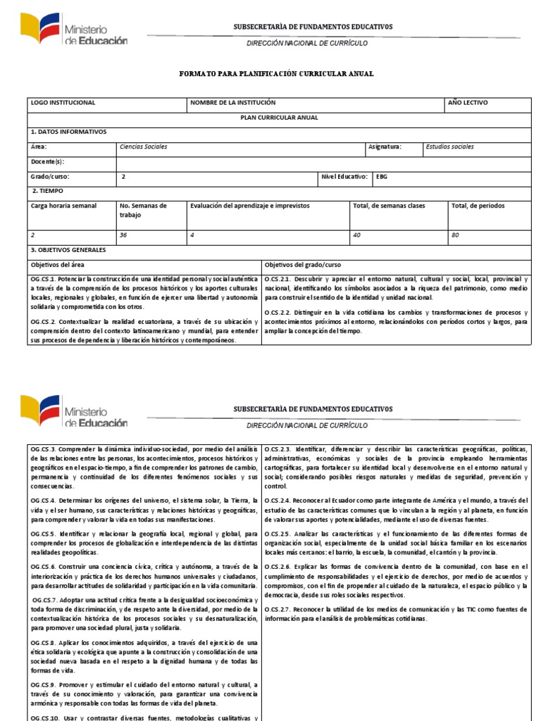 Pca Eess Egb 2 | PDF | Plan de estudios | Evaluación