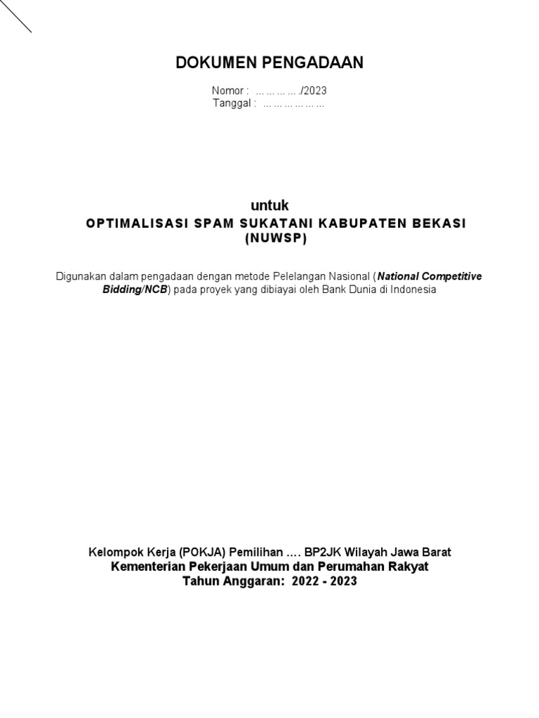 SDP Optimalisasi SPAM | PDF