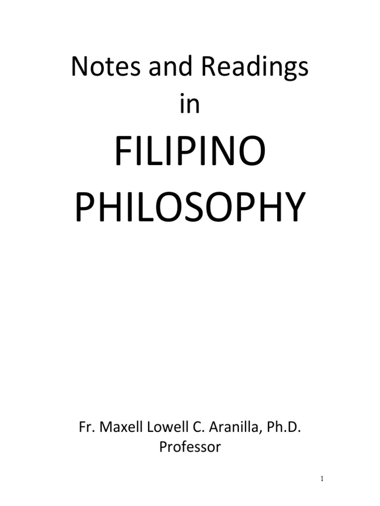 Filipino Philosophy Course Notes | PDF