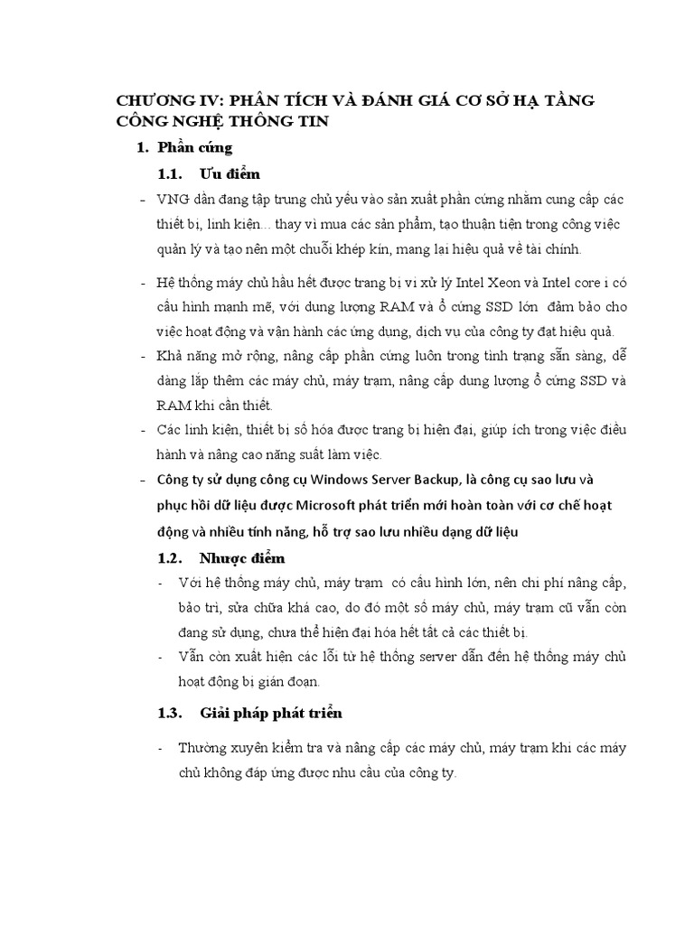 Phân Tích CSHT CNTT | PDF