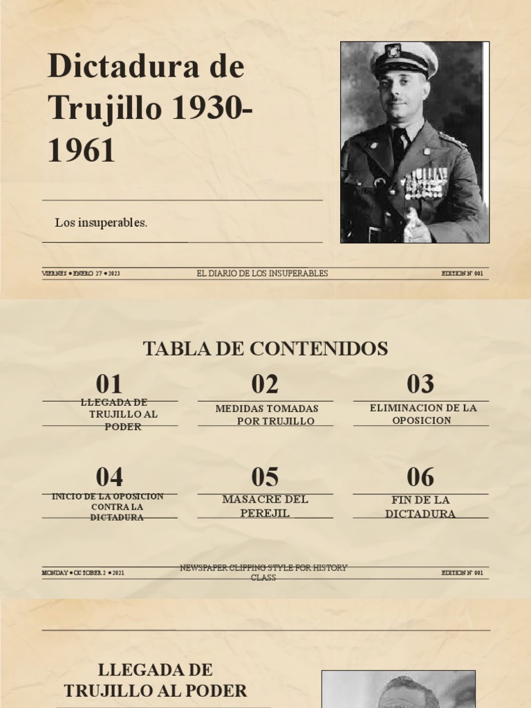 Dictadura de Trujillo: Historia y Oposición | PDF | República ...