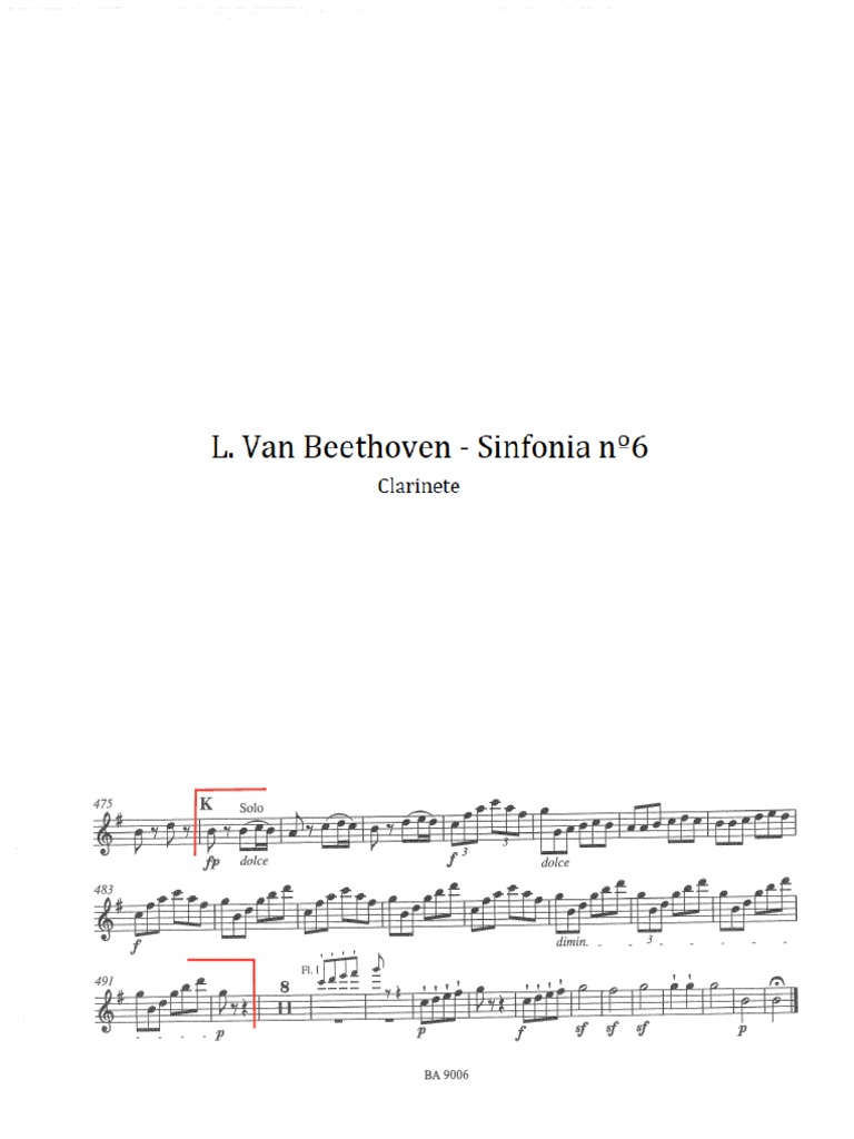 L. Van Beethoven - Sinfonia Nº 6 (1º Movimento) | PDF