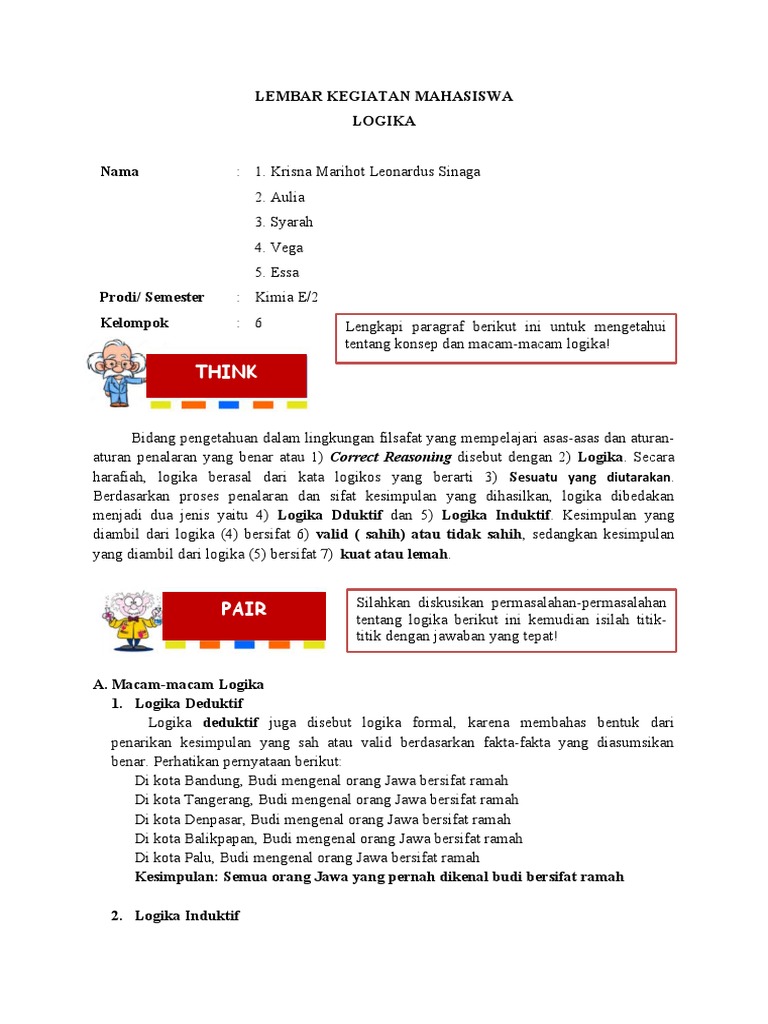 LKM Logika Tugas Mahasiswa | PDF